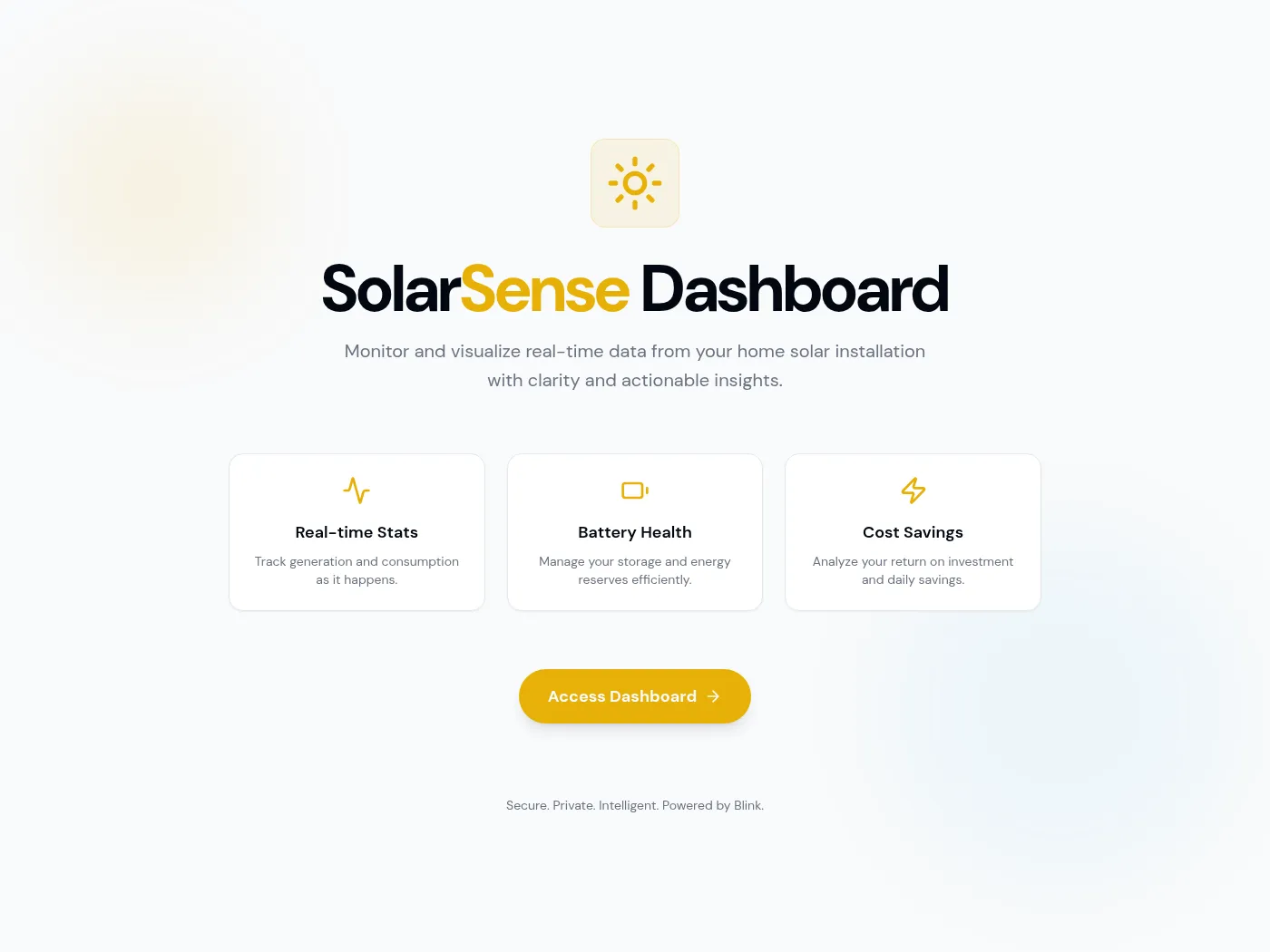 SolarSense Dashboard