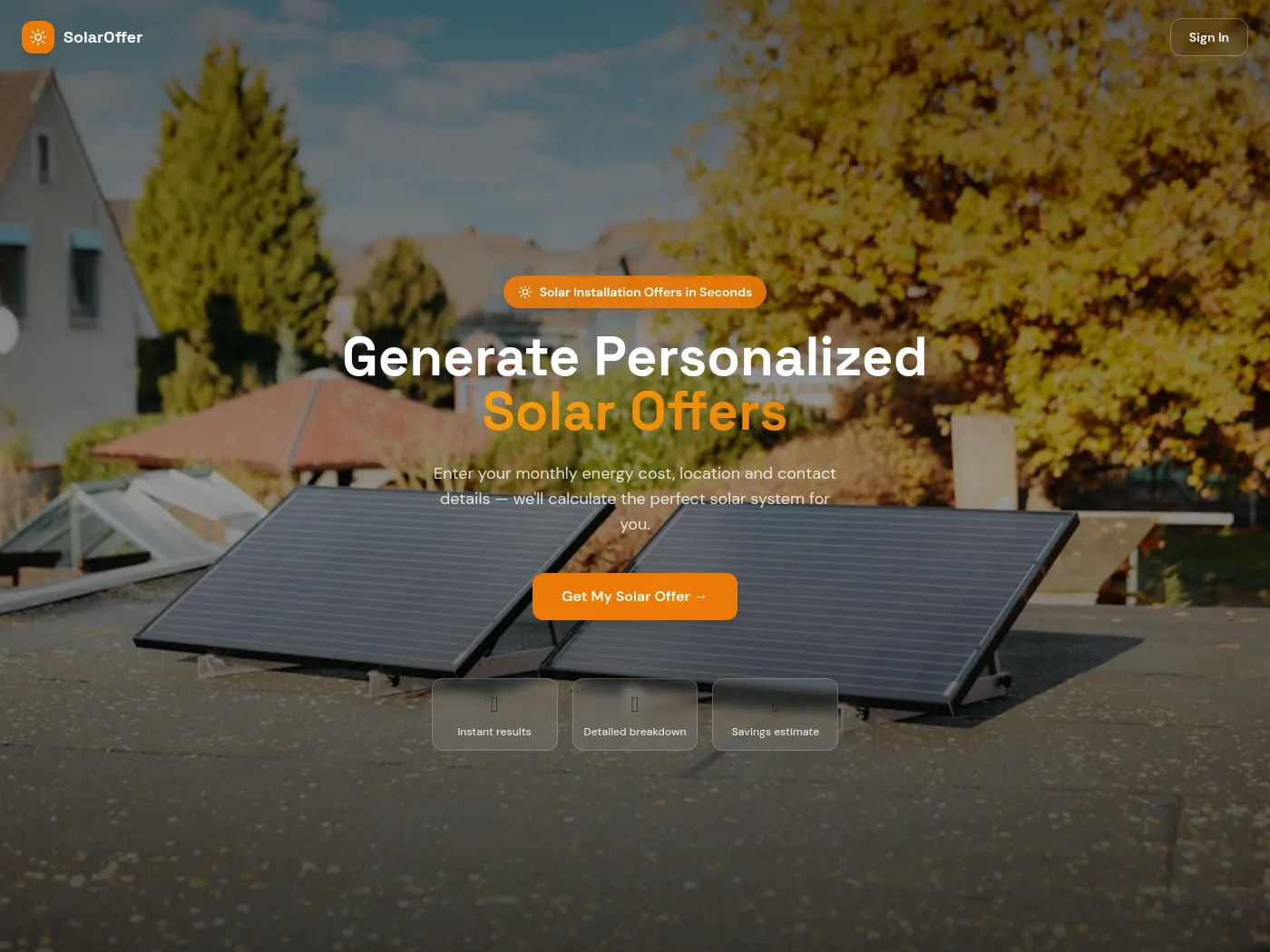 Solar Offer Generator