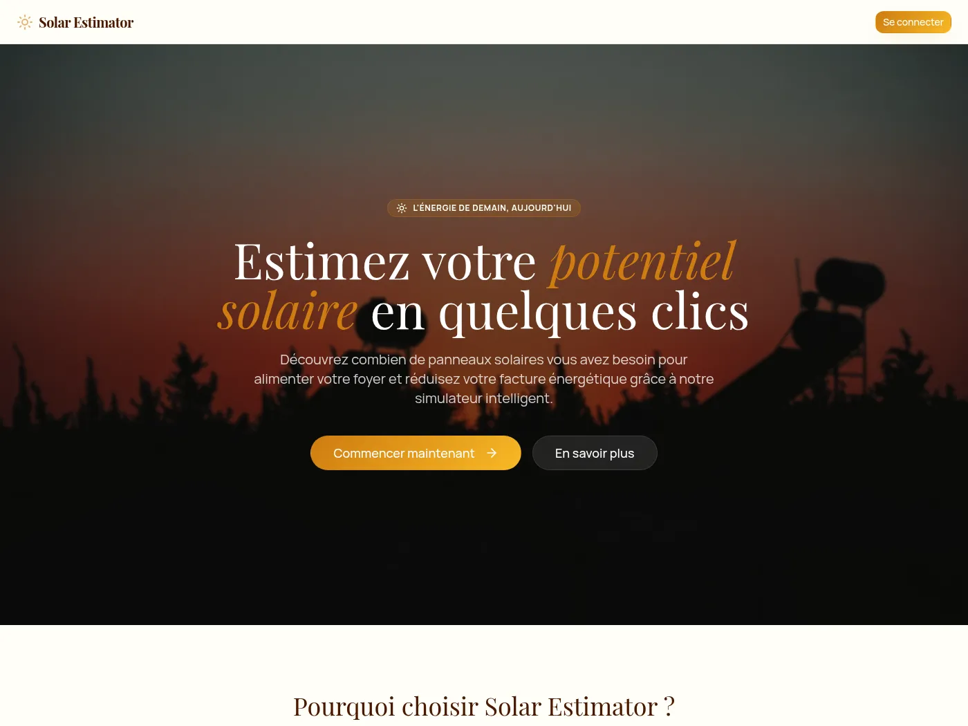 Solar Power Estimator