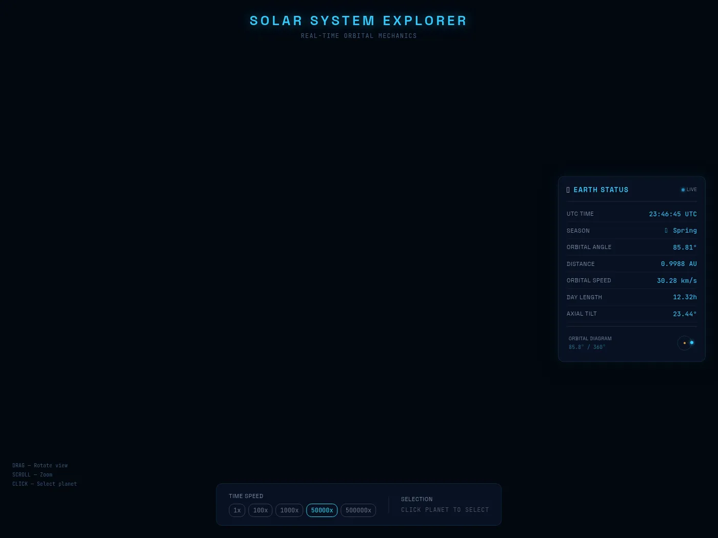 Solar System 3D Explorer