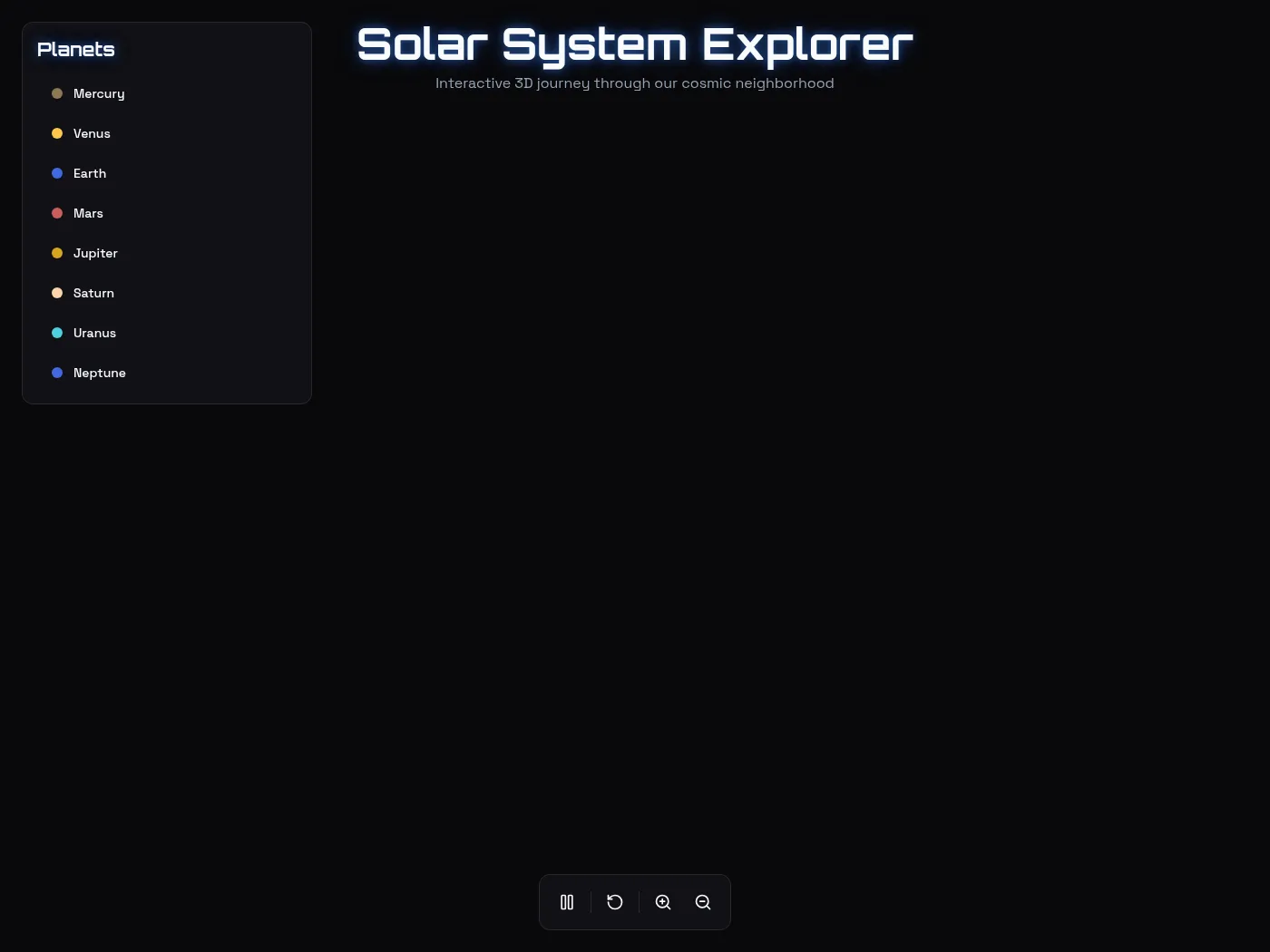 3D Solar System Explorer