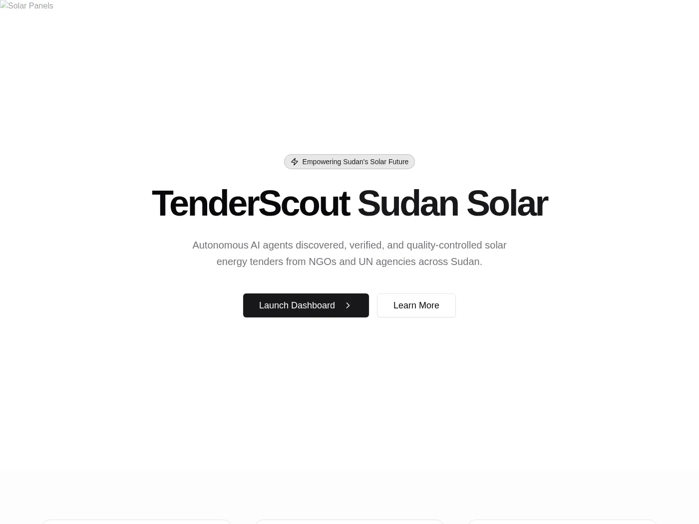 TenderScout Sudan Solar
