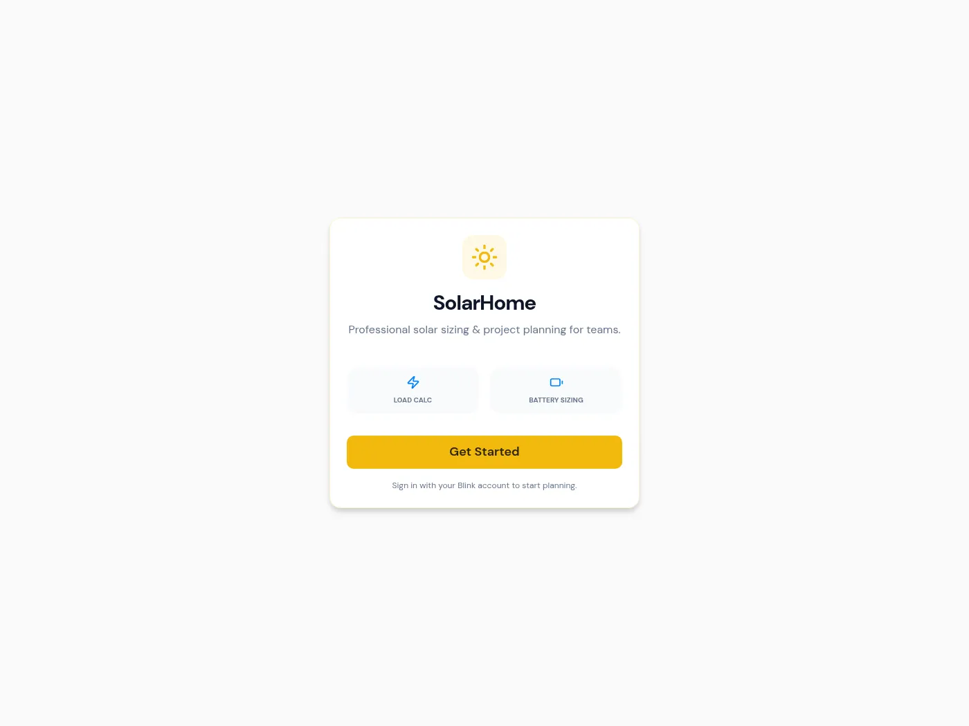 SolarHome Sizing App