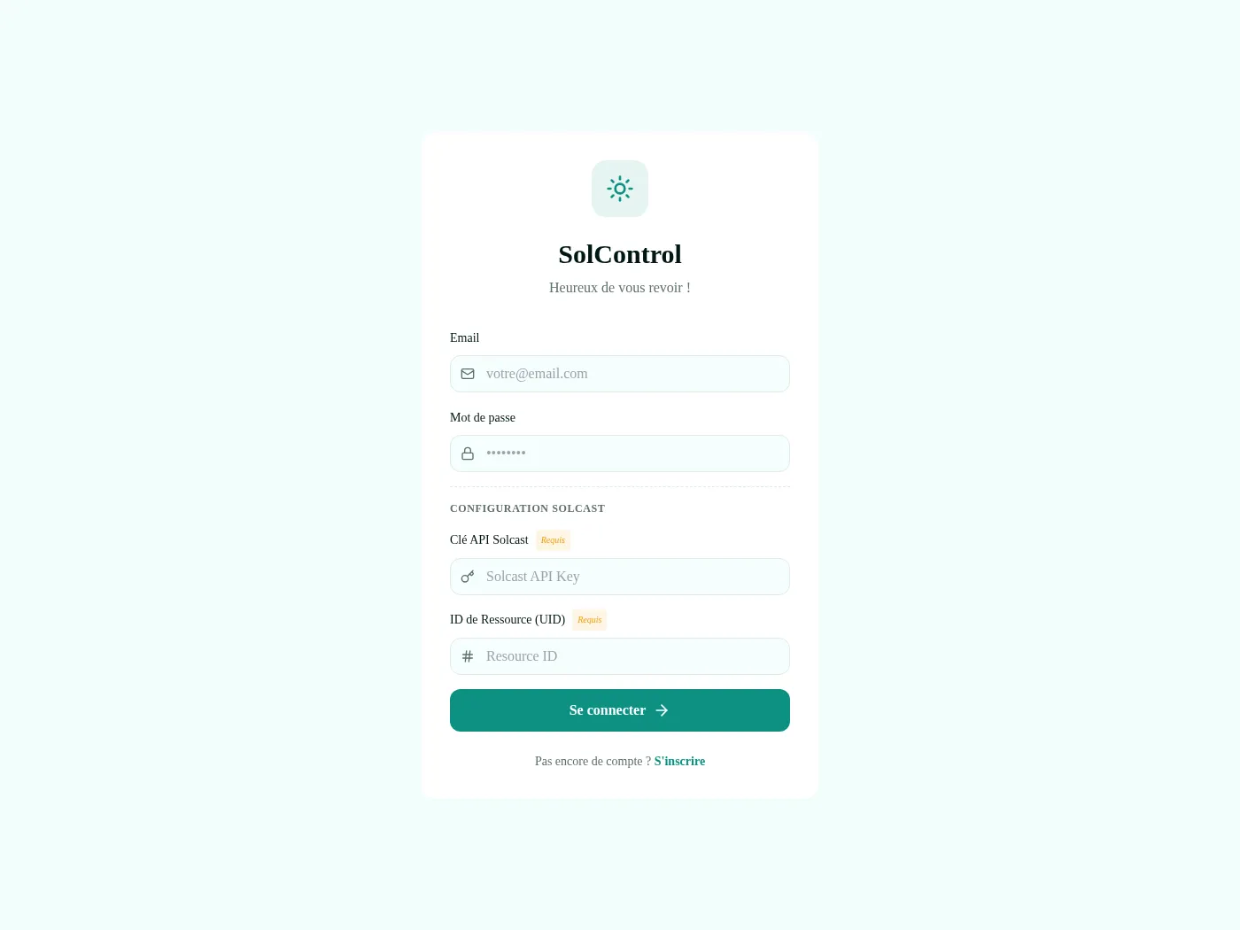 SolControl Dashboard