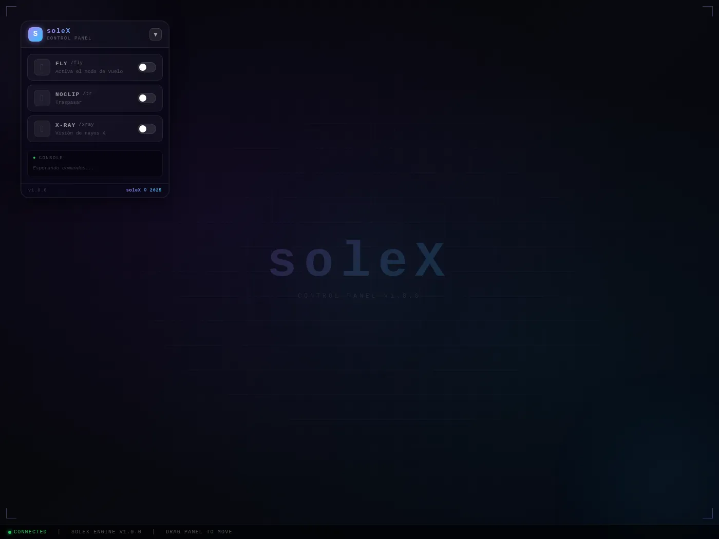 soleX Control Panel