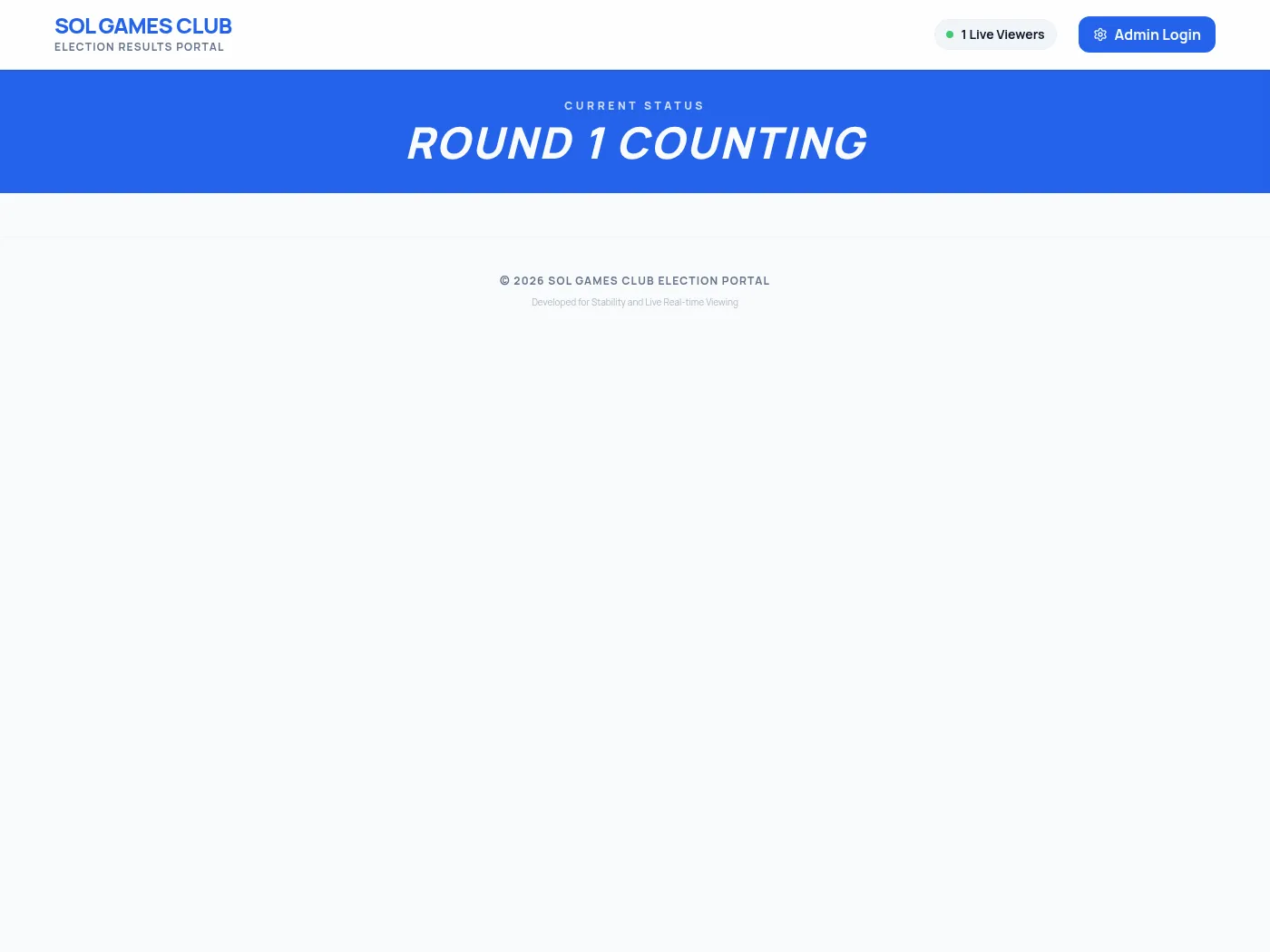 SOL GAMES Election Portal