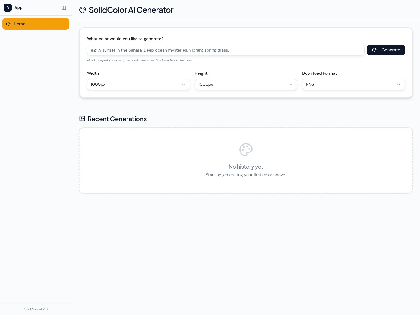 SolidColor AI Generator