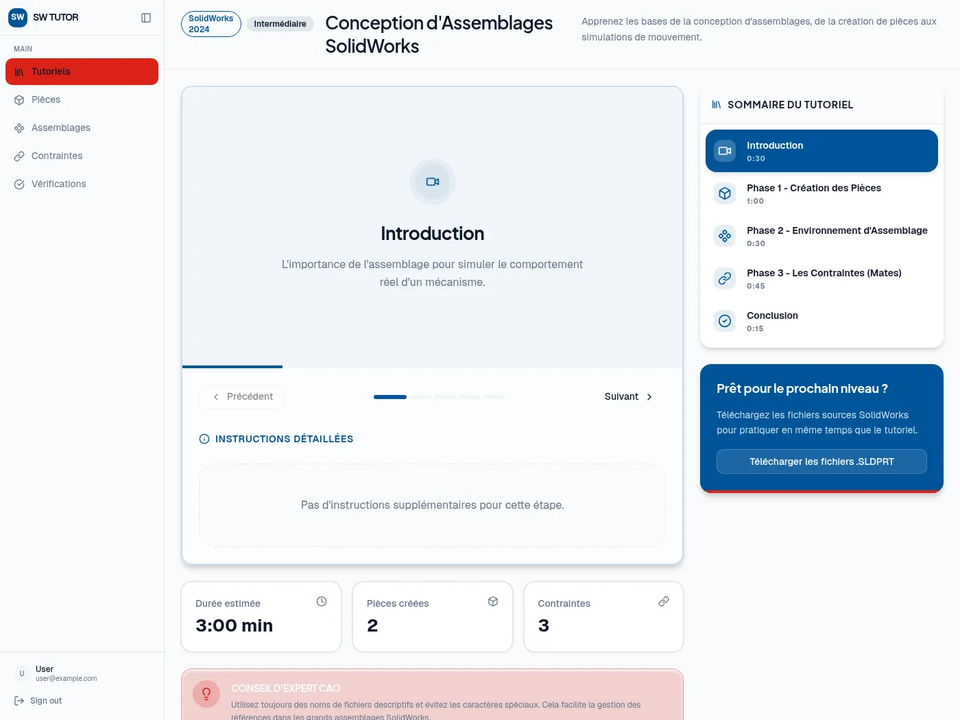 SolidWorks Assembly Tutor
