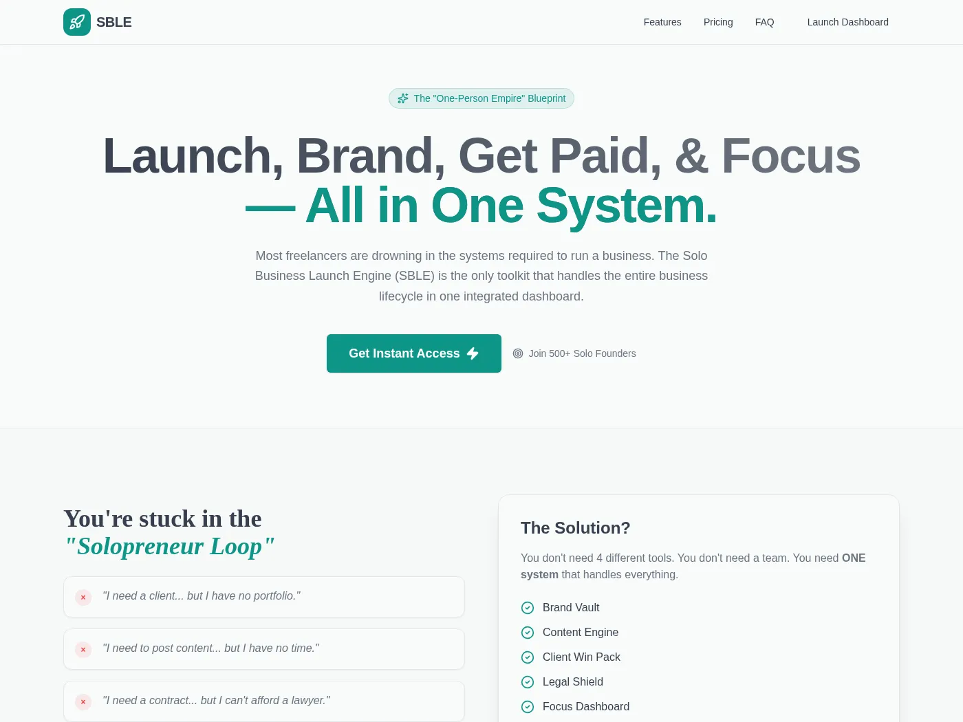 Solo Business Launch Engine