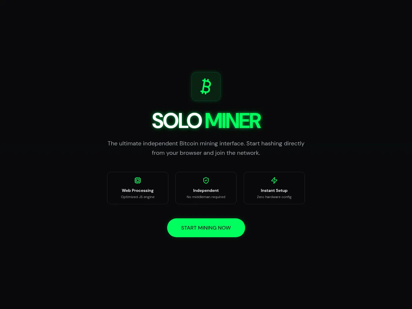 Solo Bitcoin Miner