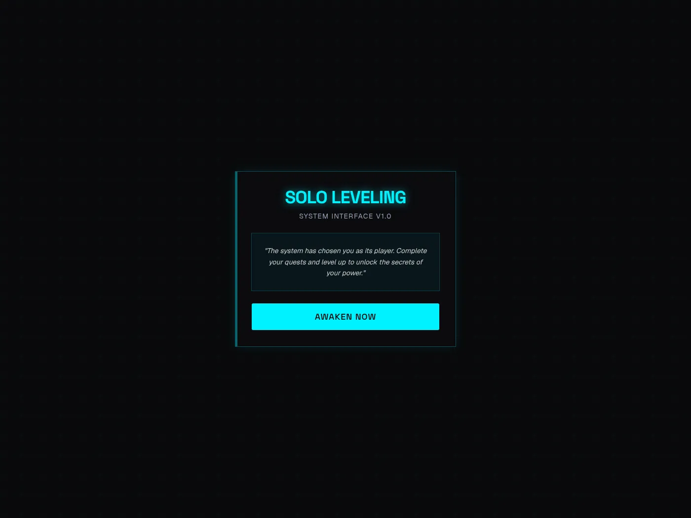 Solo Level Gym App
