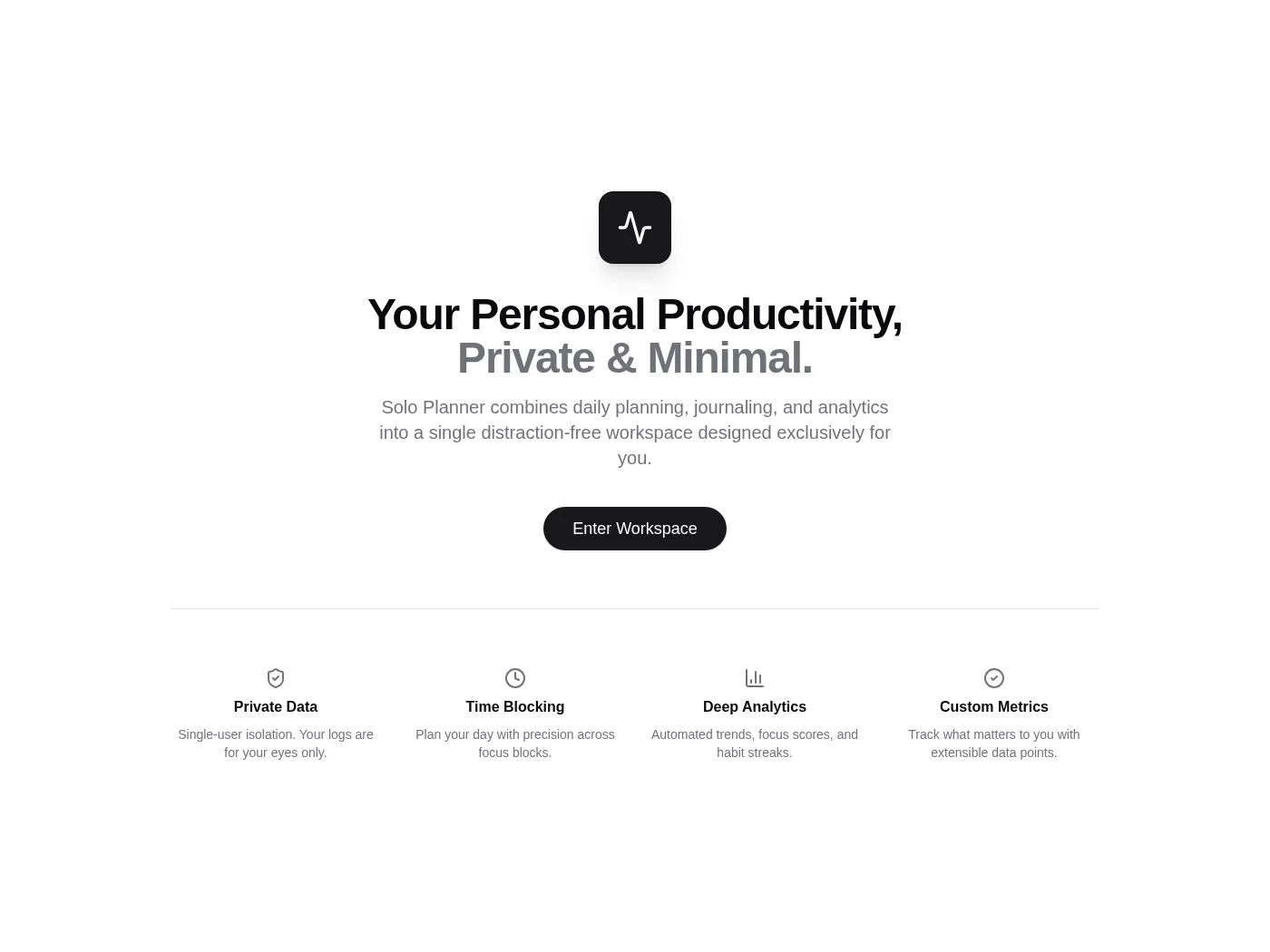 Solo Planner Dashboard