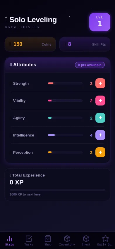 Solo Progression App