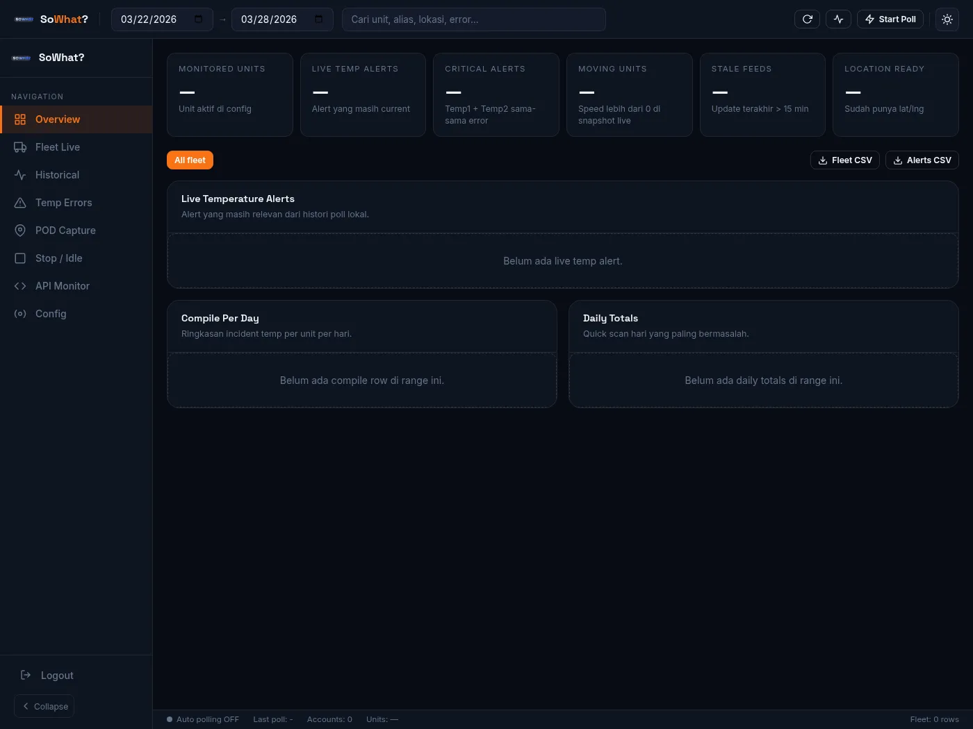 Solofleet Temp Error Monitor