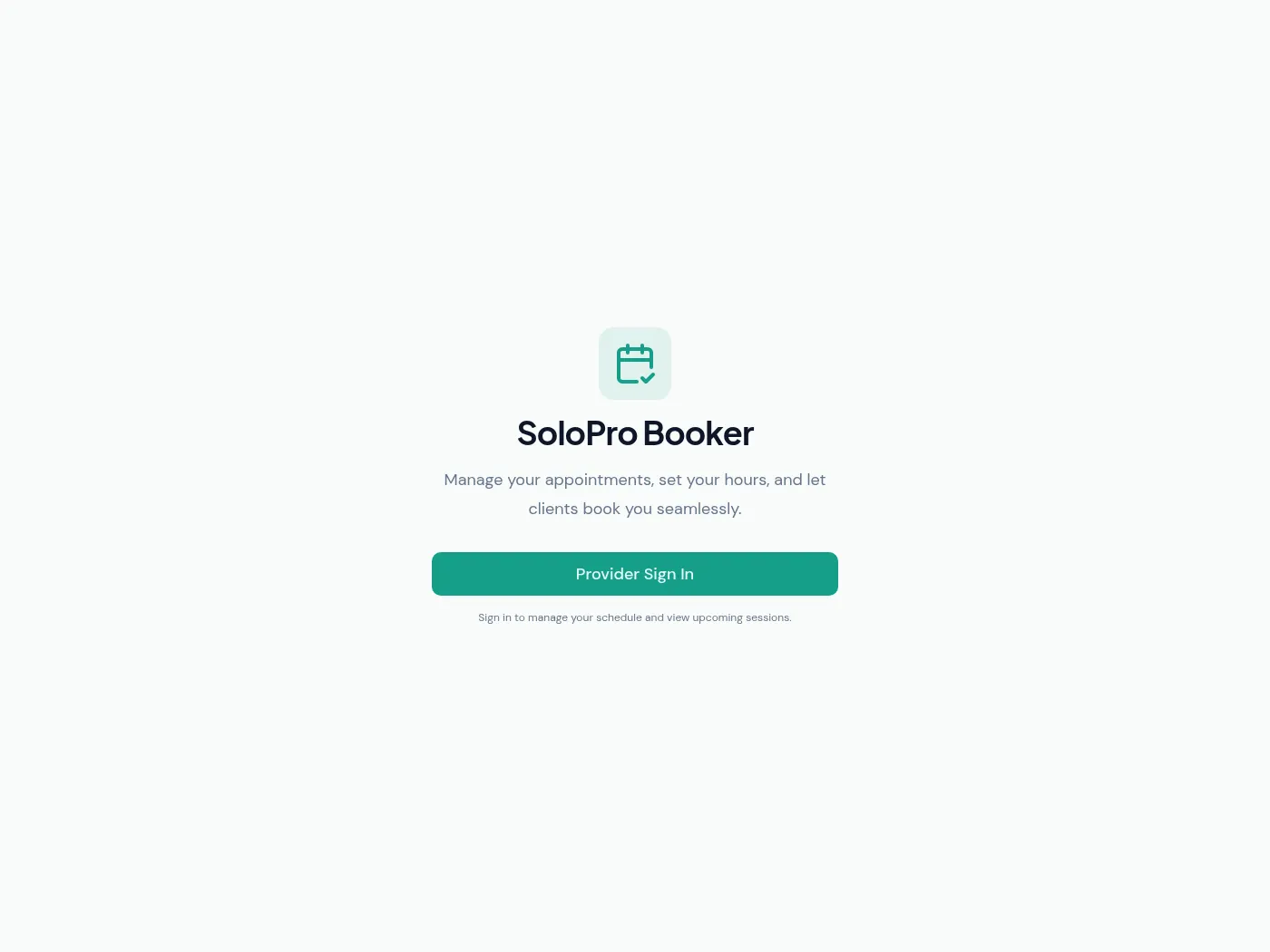 SoloPro Booker