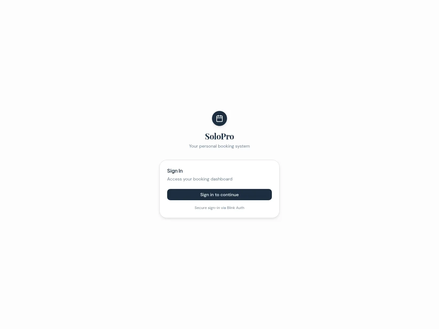 SoloPro Booking Tool
