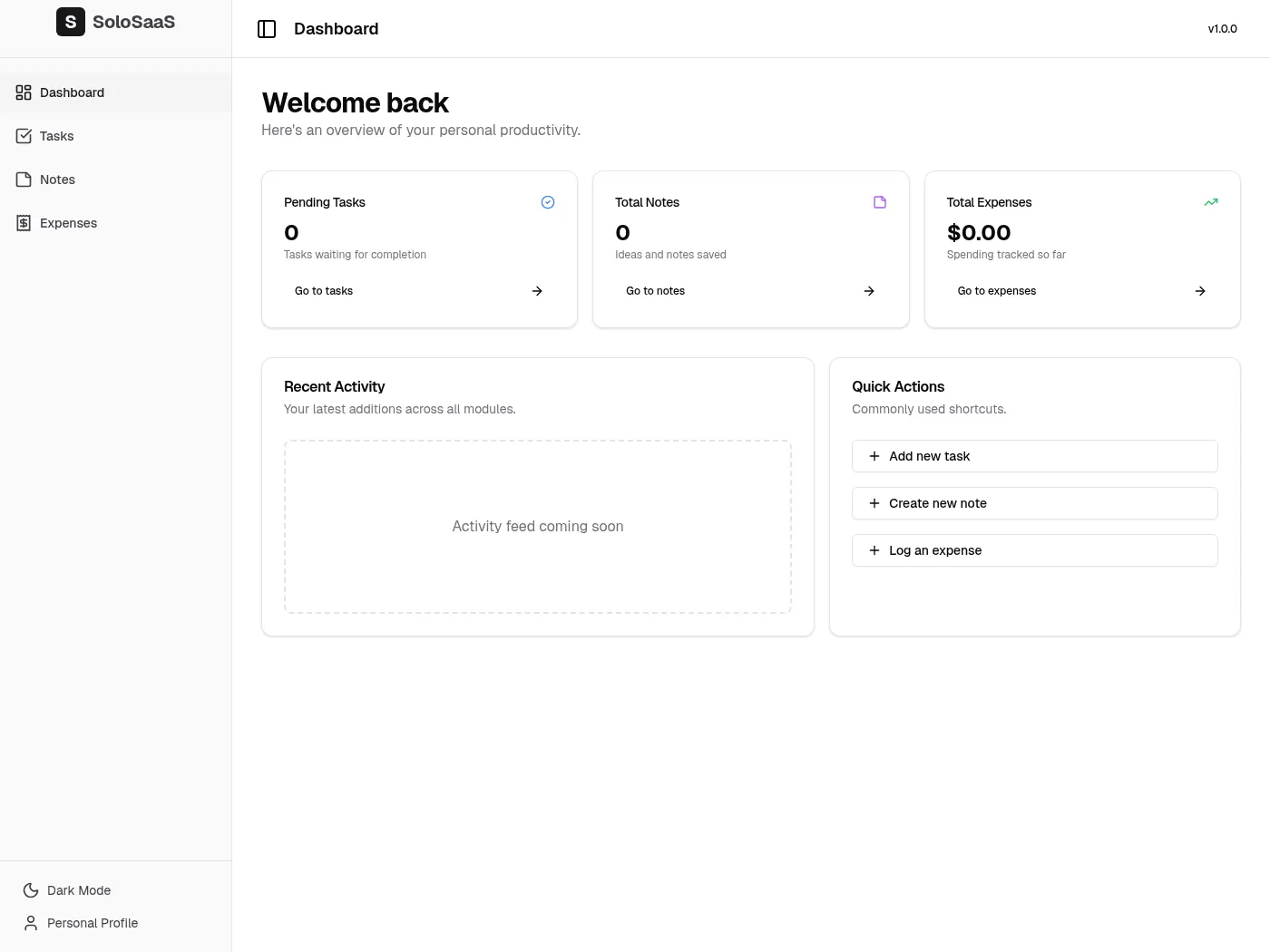 SoloSaaS Portal