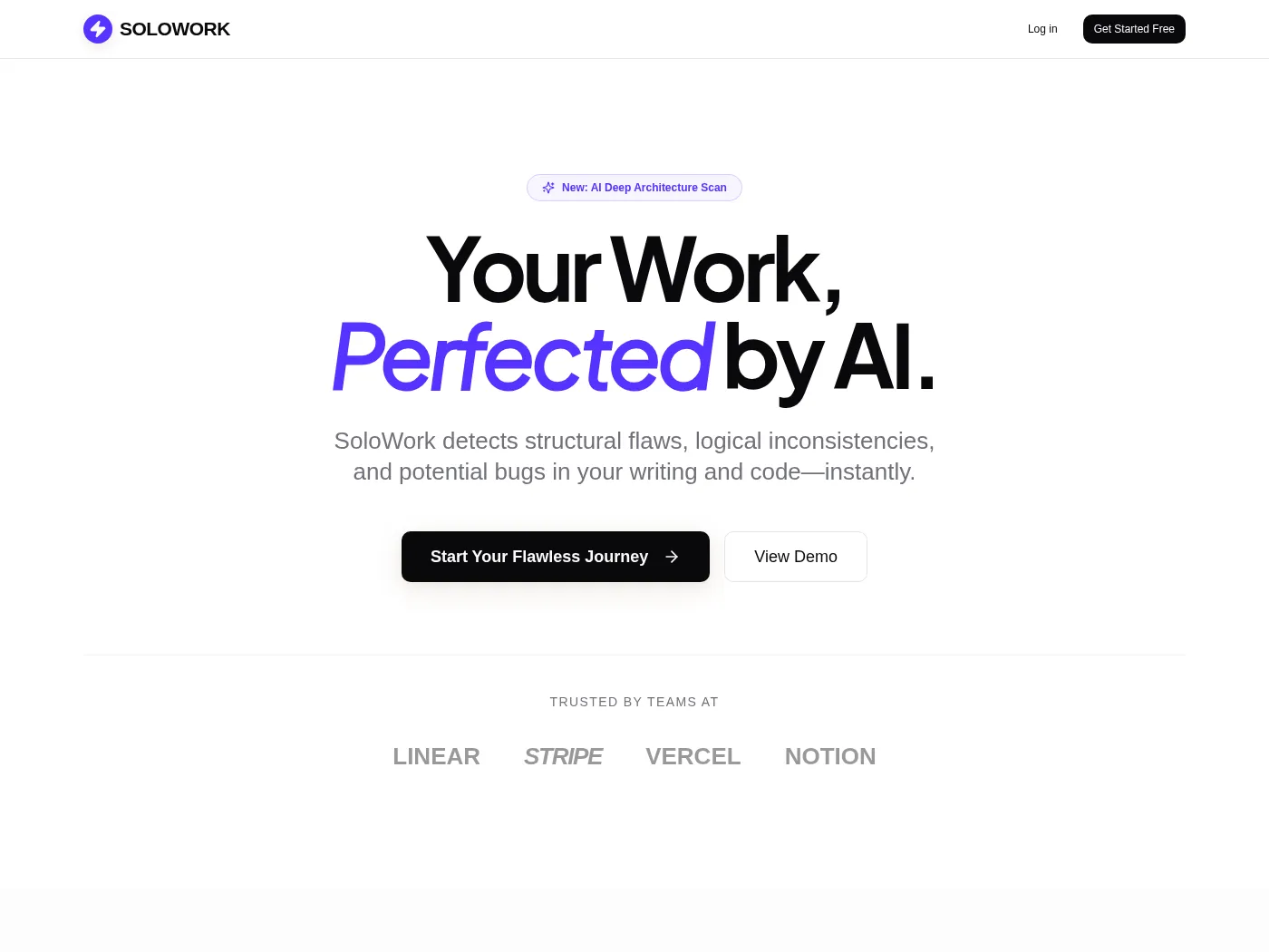 SoloWork Error Checker