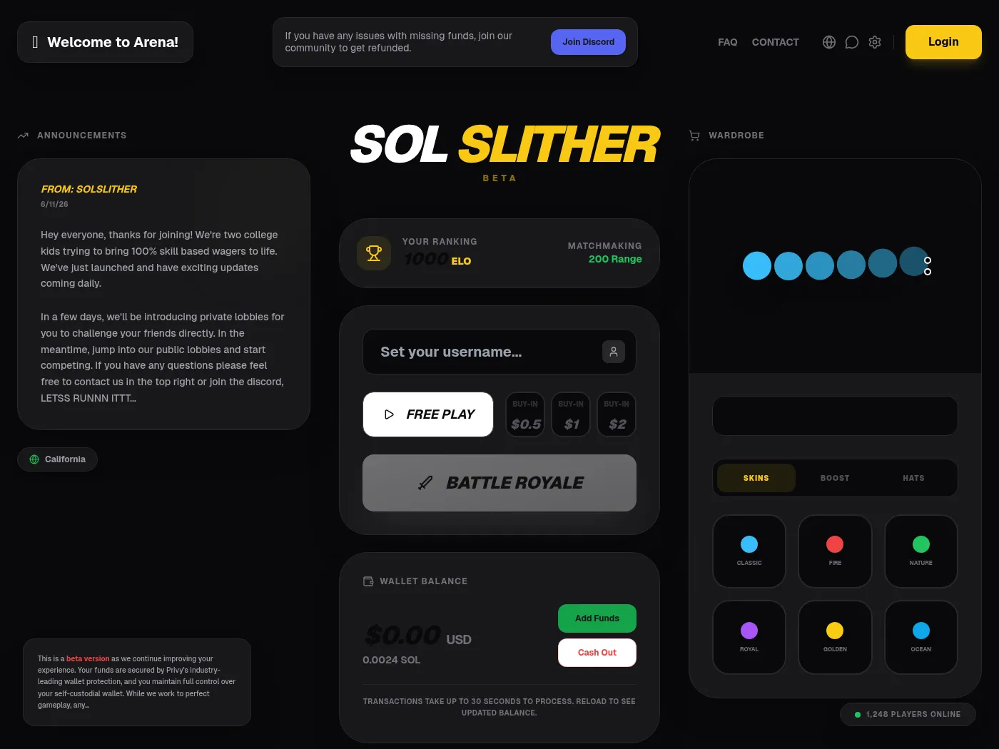 SolSlither Arena