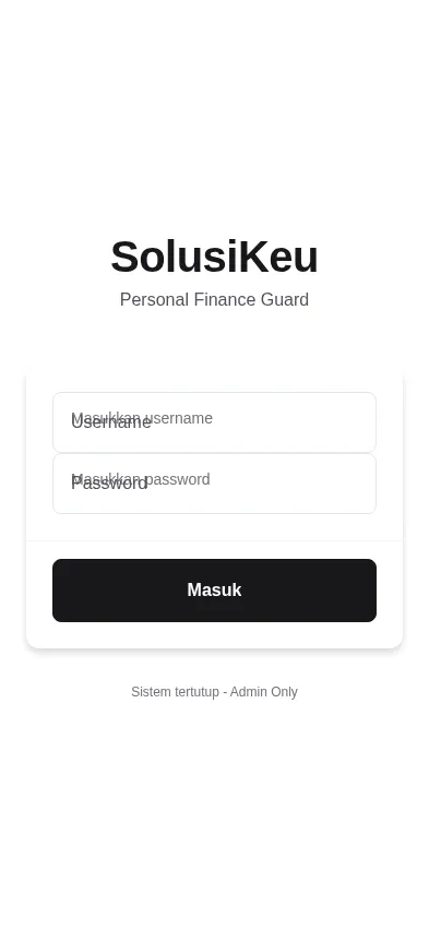 SolusiKeu: Personal Finance Guard