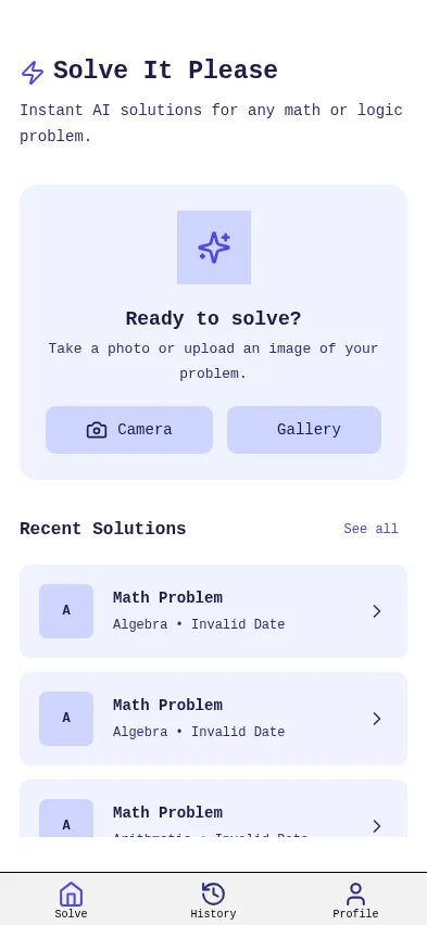 Solve It Please