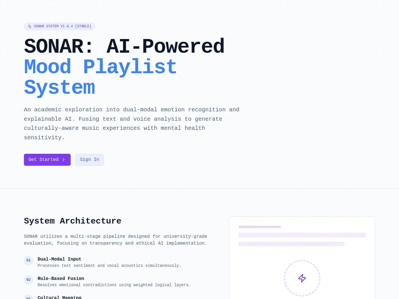 SONAR Mood Playlist System