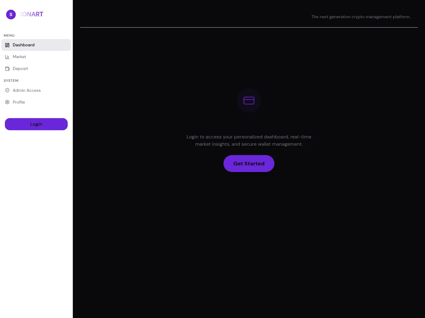 Sonart Crypto Platform