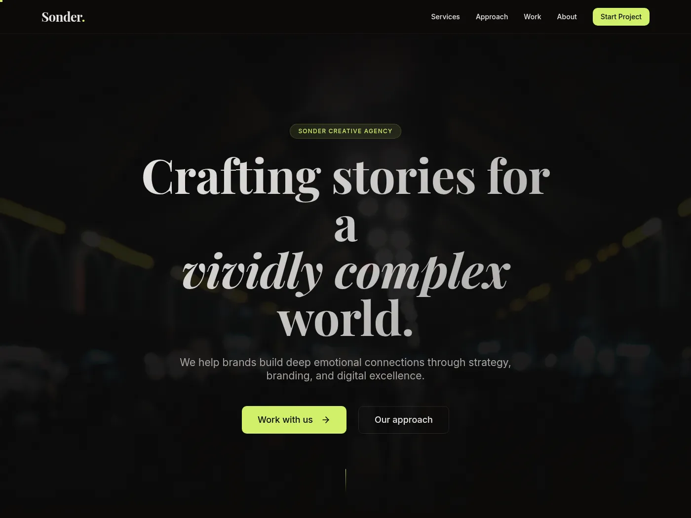 Sonder Creative Agency Site