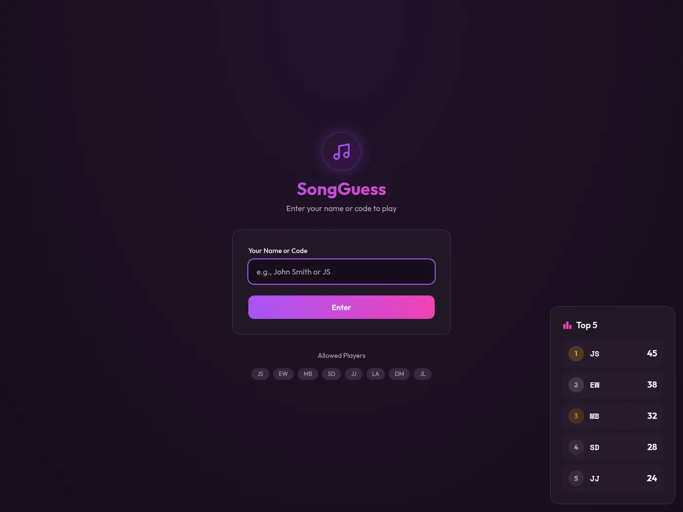 SongGuess Challenge