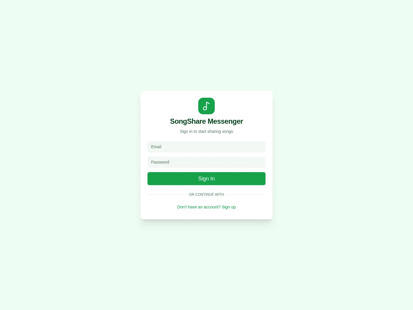 SongShare Messenger