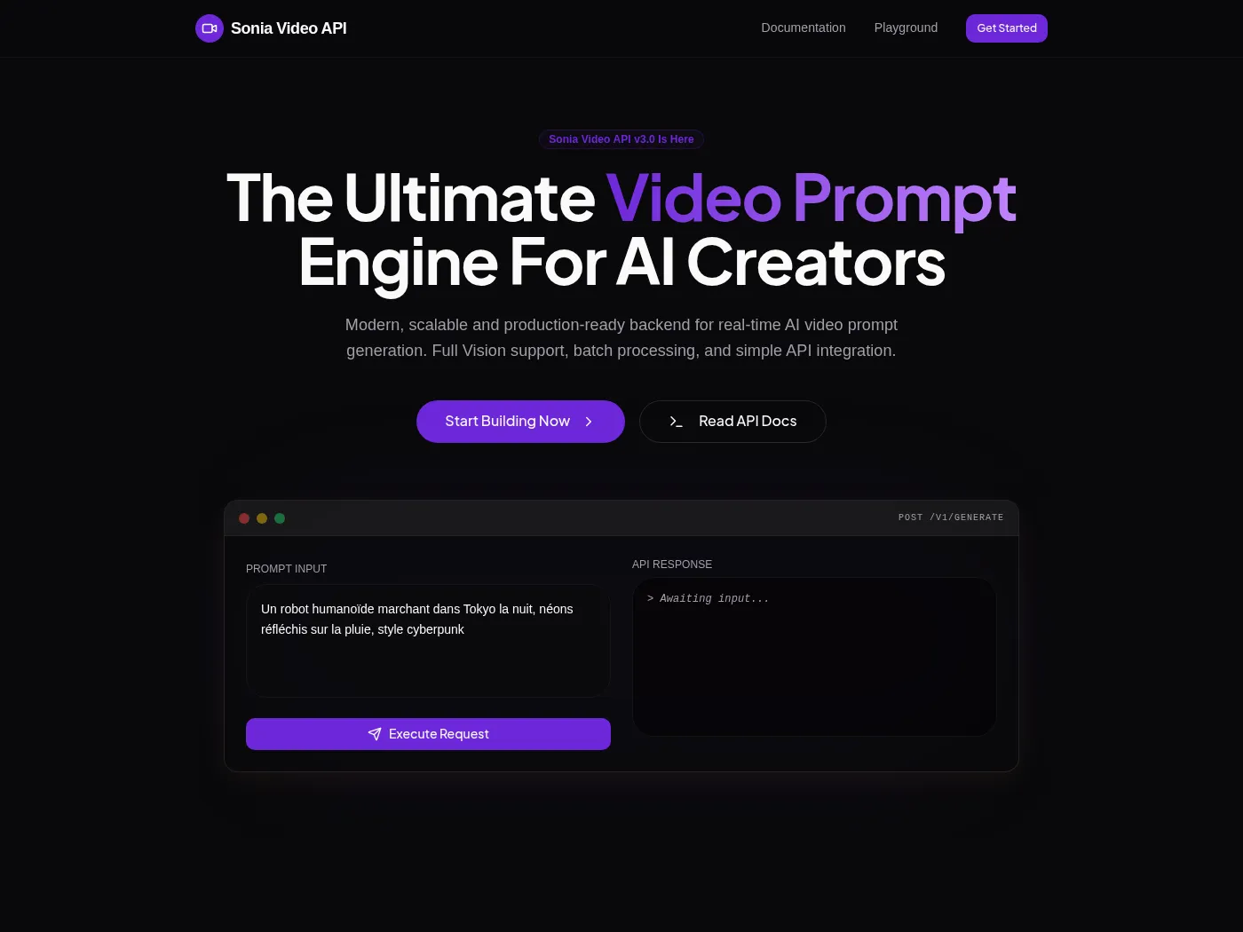 Sonia Video API