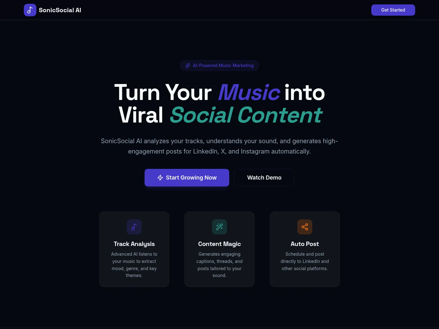 SonicSocial AI