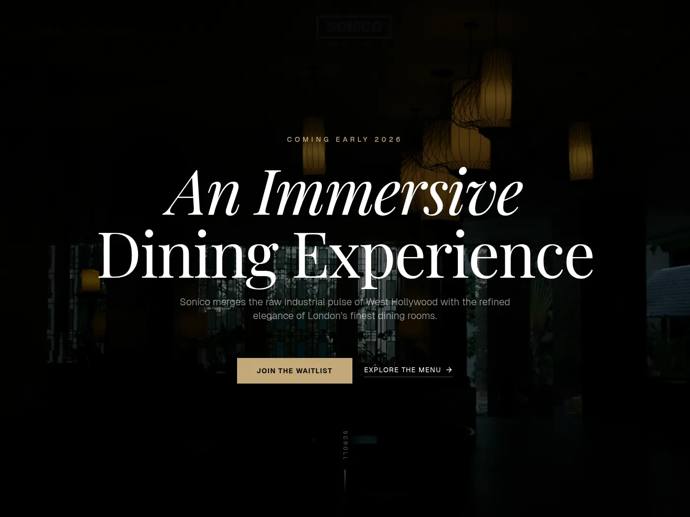 Sonico Restaurant Website