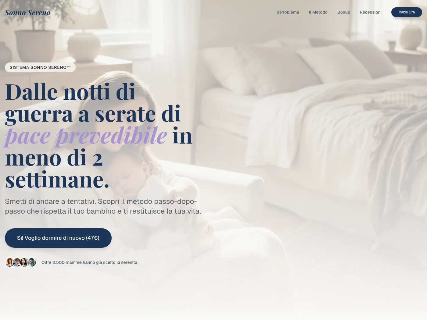 Sonno Sereno Sales Page