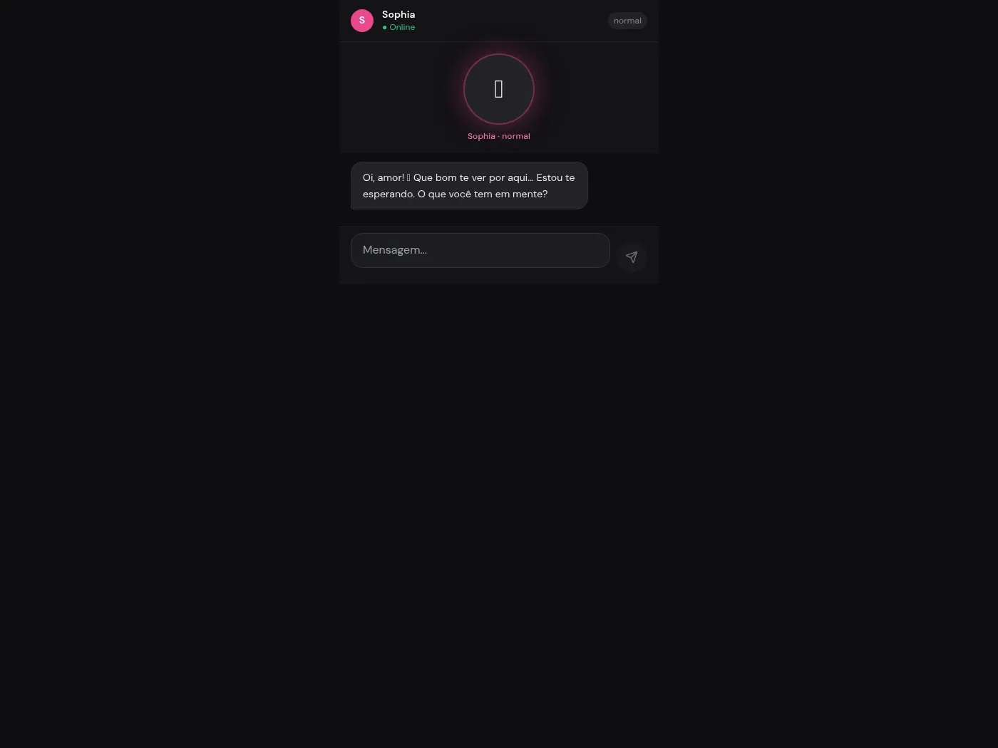 Sophia Dark Mobile Chat
