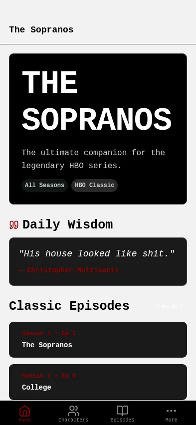 Sopranos Companion App