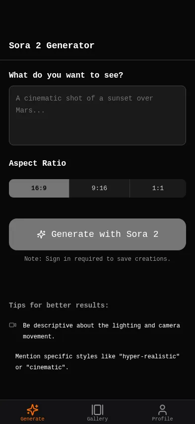 Sora Video Generator