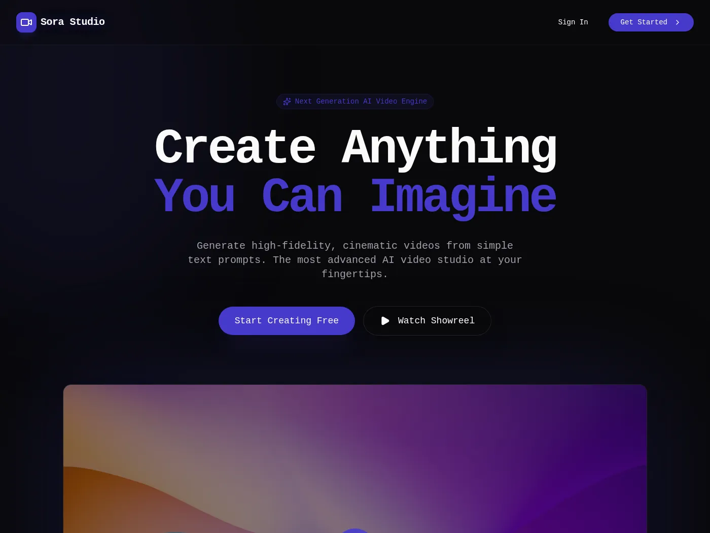 Sora Video Creator Clone