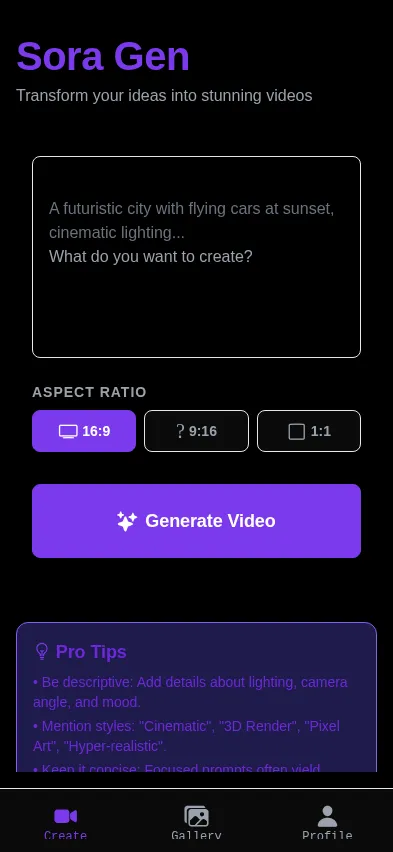 Sora Video Generator