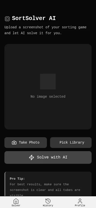 SortSolver AI App