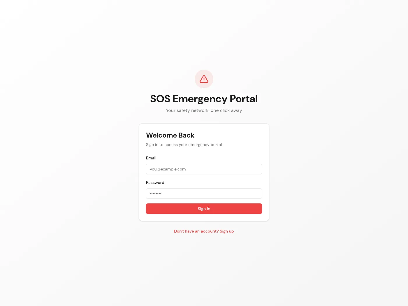 SOS Emergency Portal