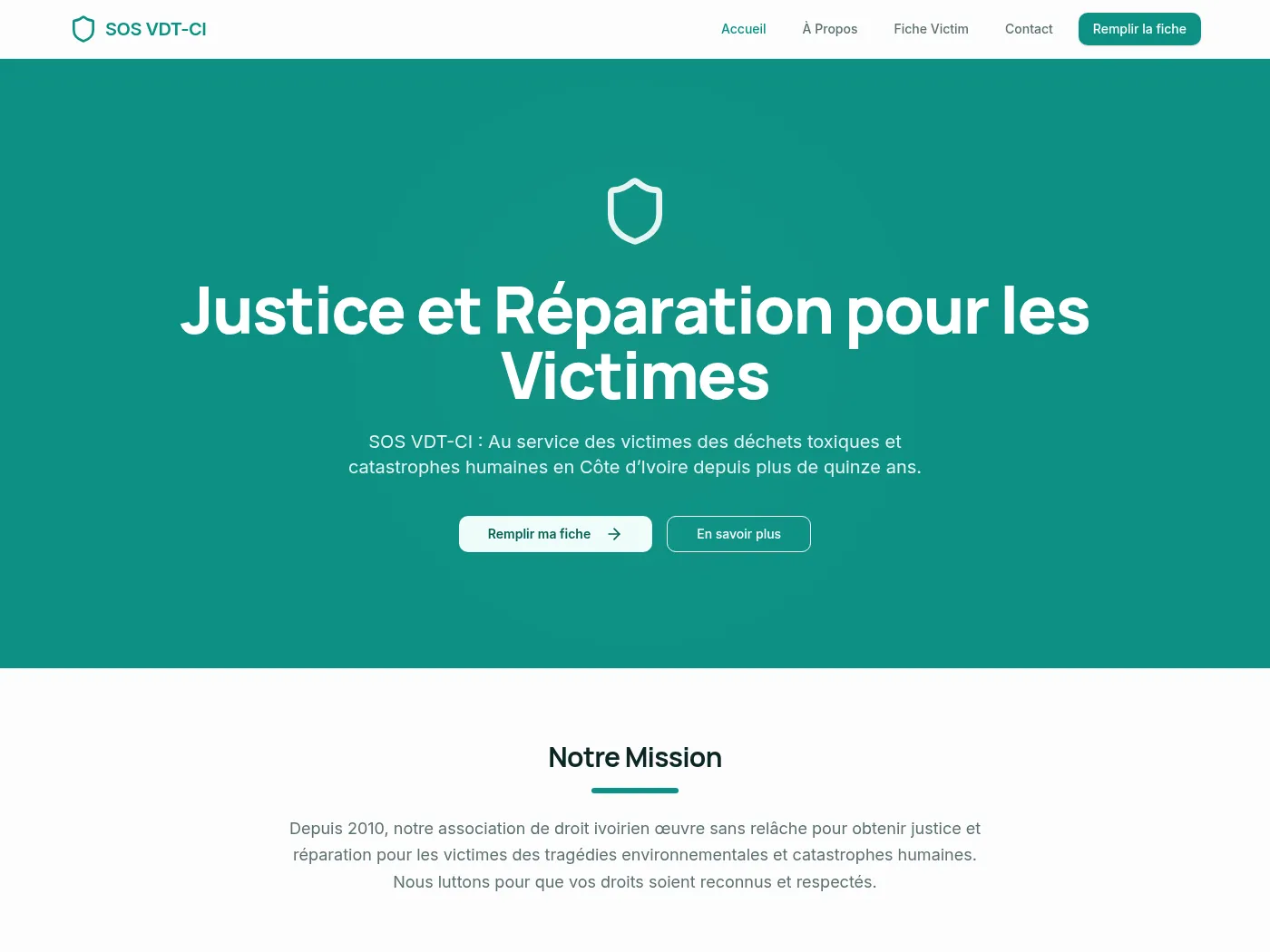 SOS VDT-CI Victim Portal