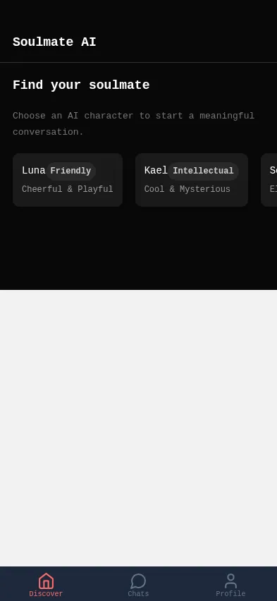 Soulmate AI Chat Clone
