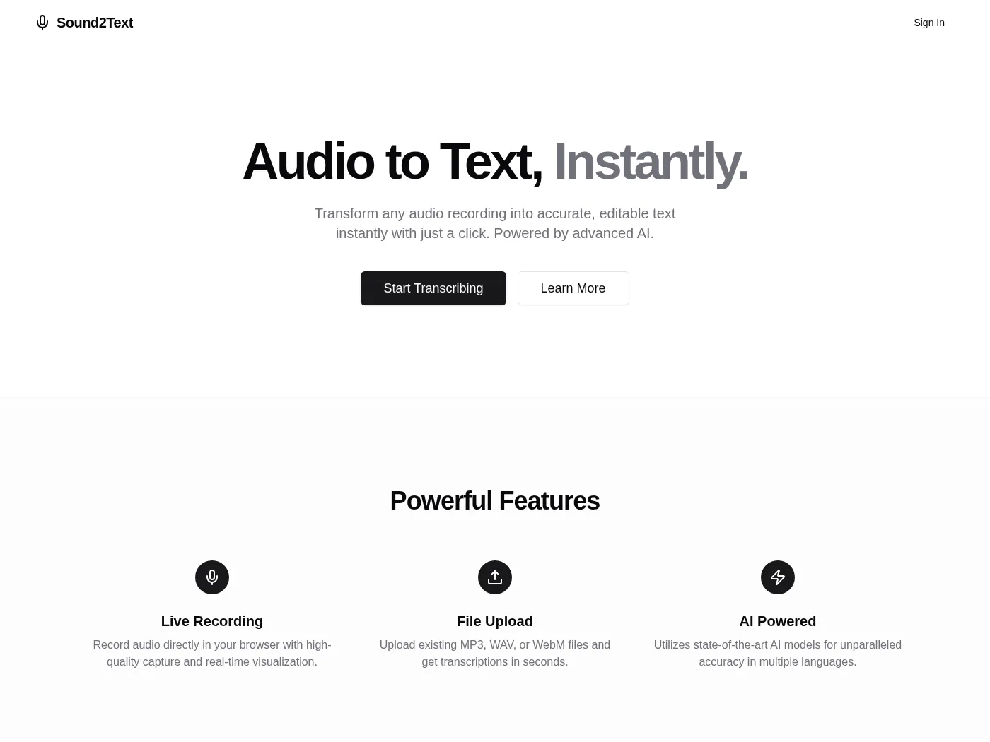 Sound2Text Converter