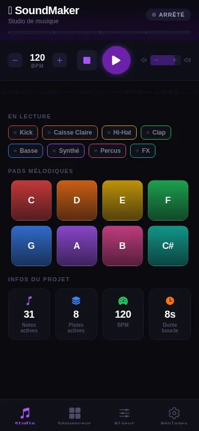 SoundMaker Studio App