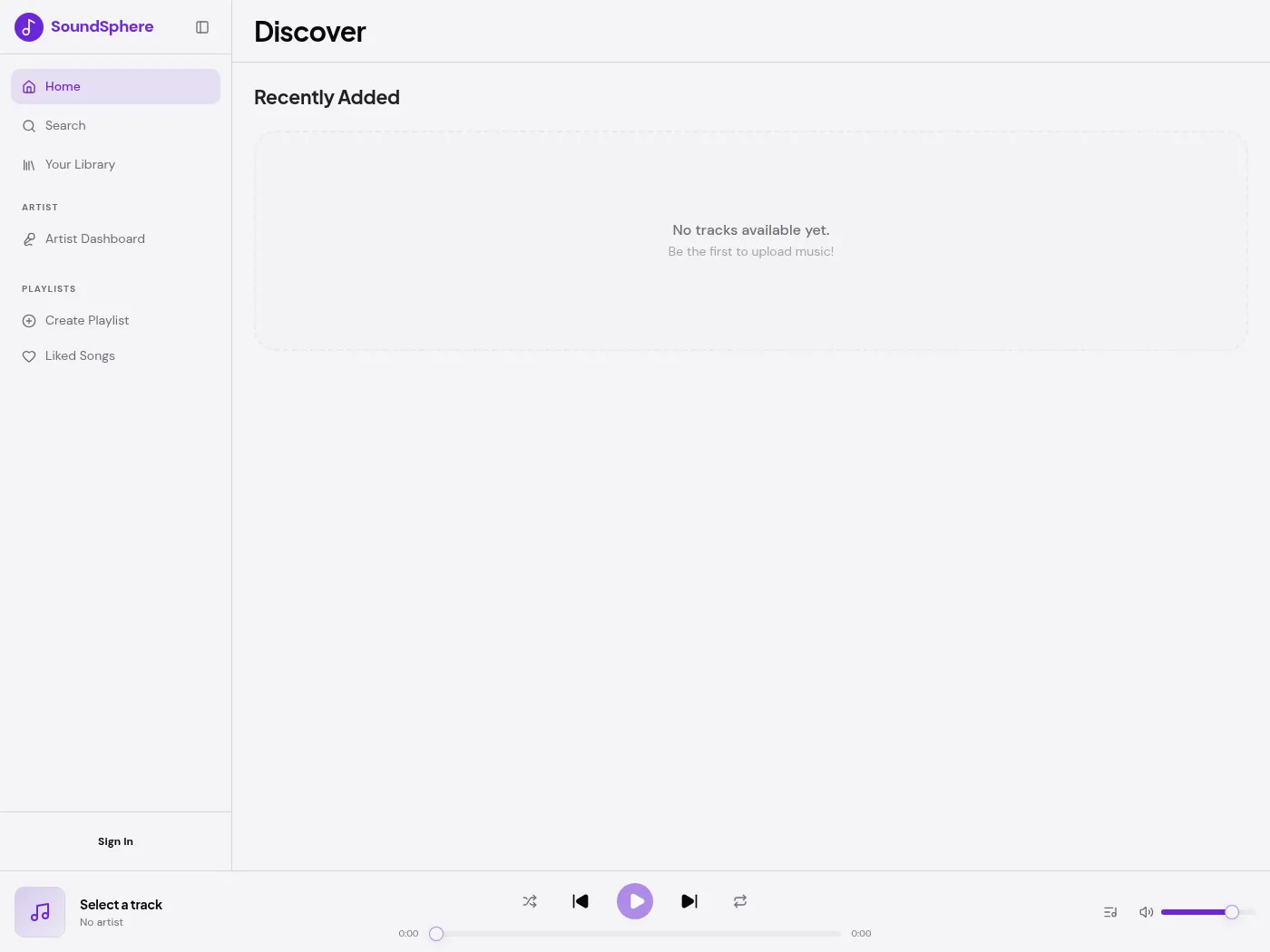 SoundSphere Music Platform