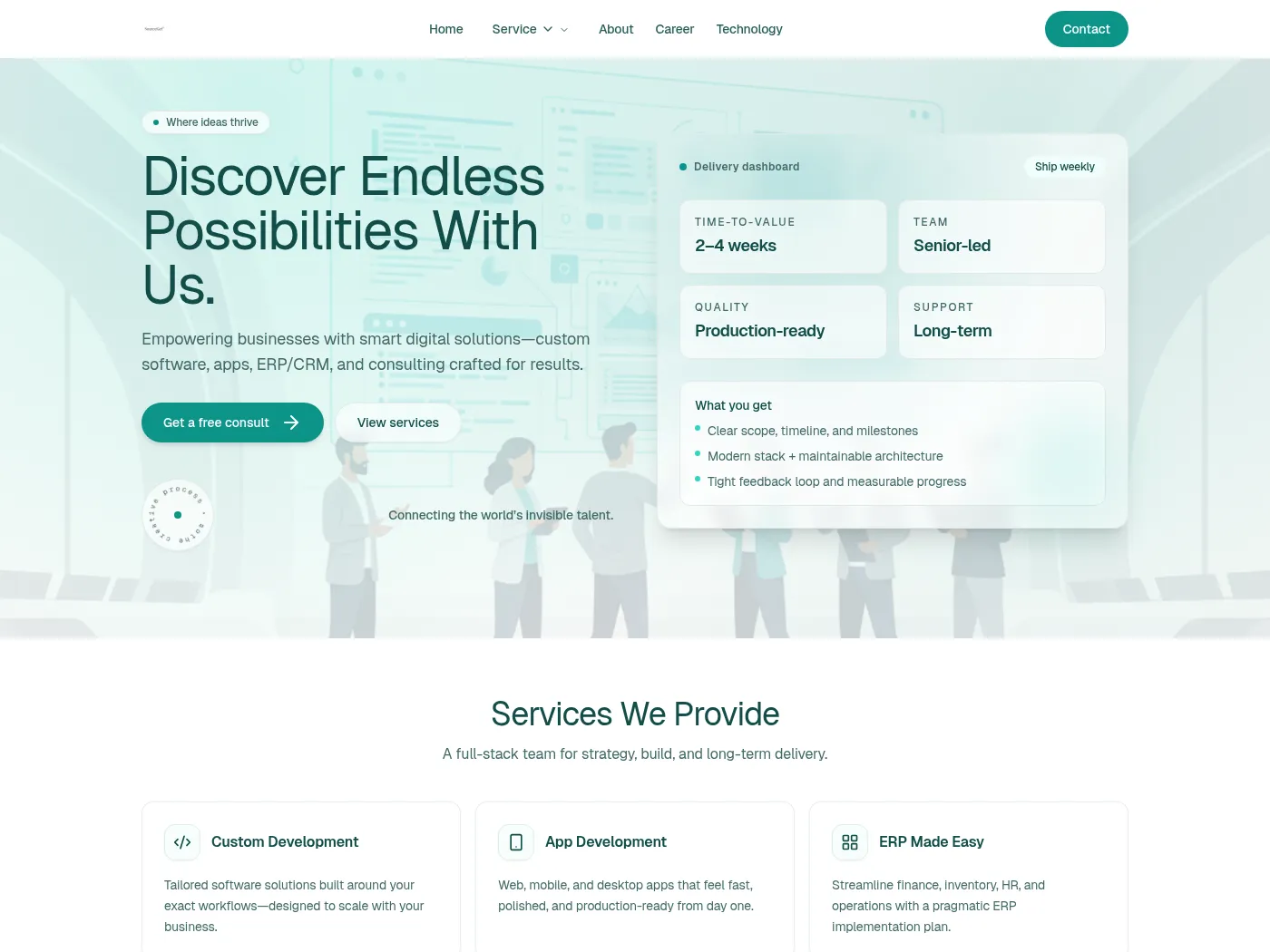 SourceGet Landing Page