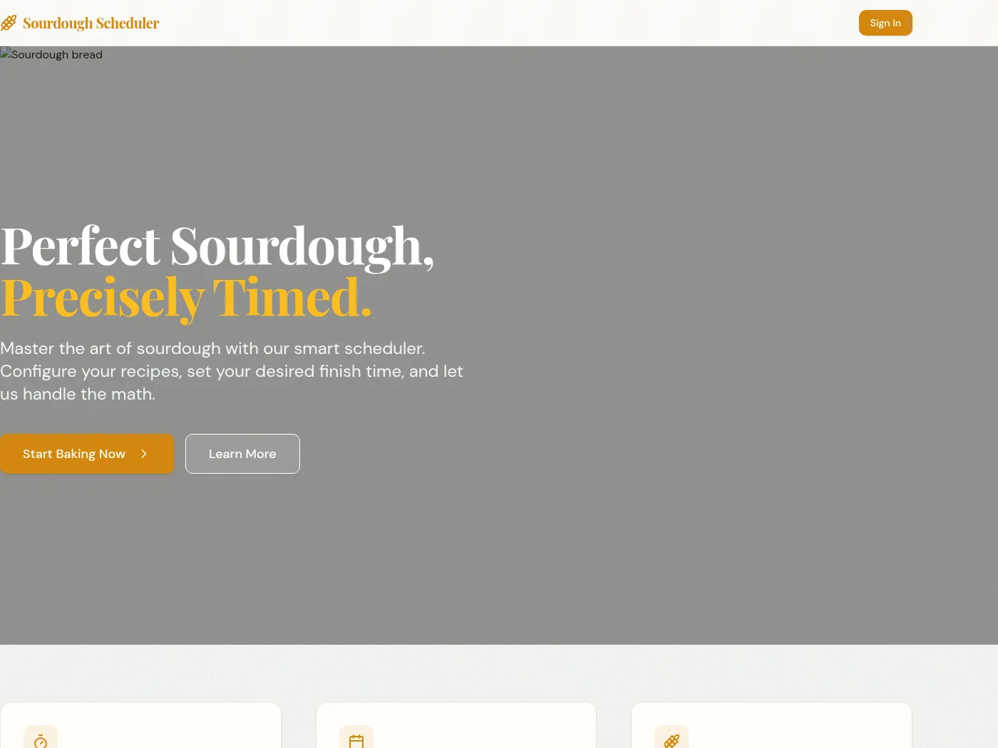 Sourdough Scheduler