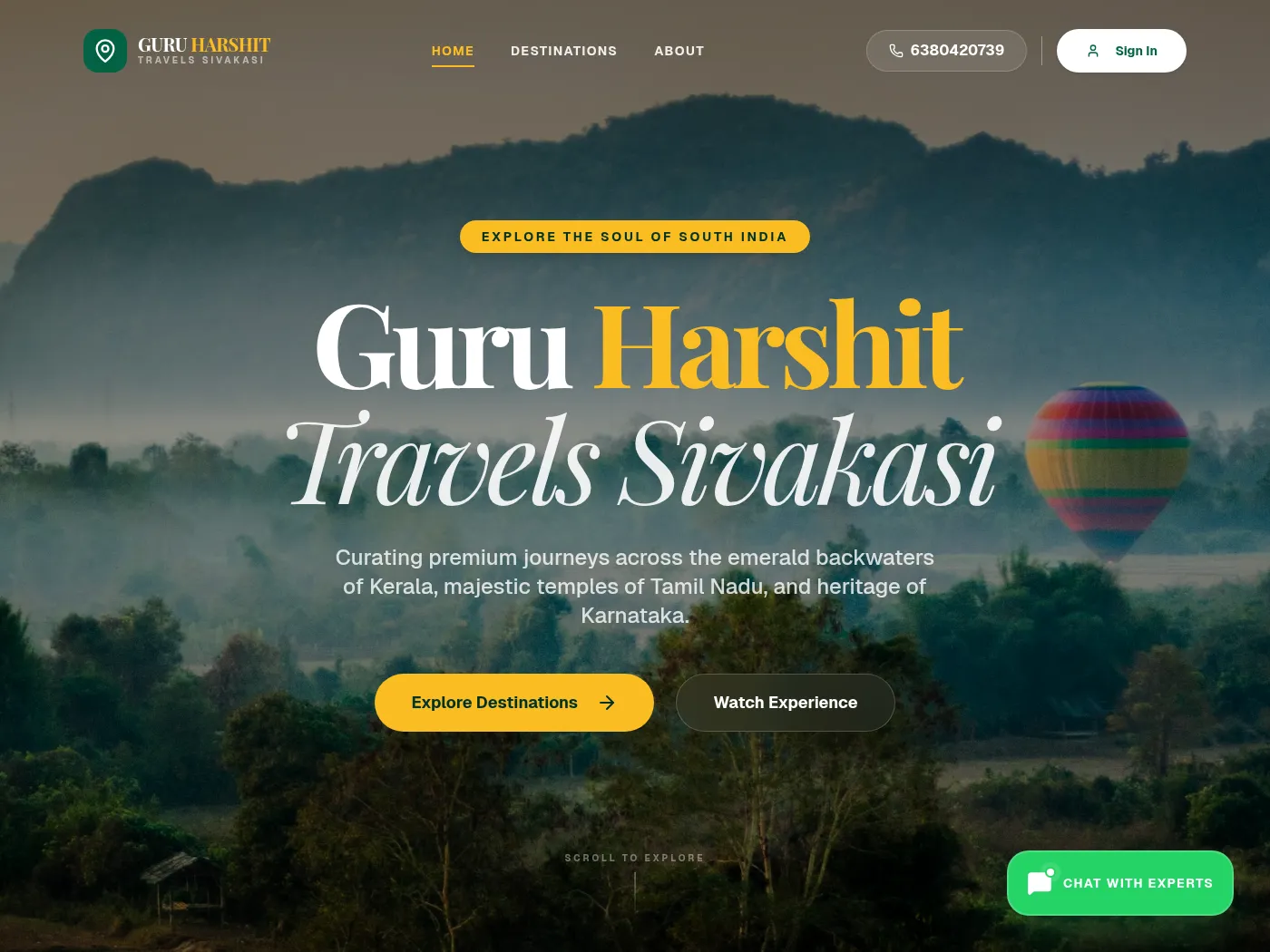 South India Trip Portal