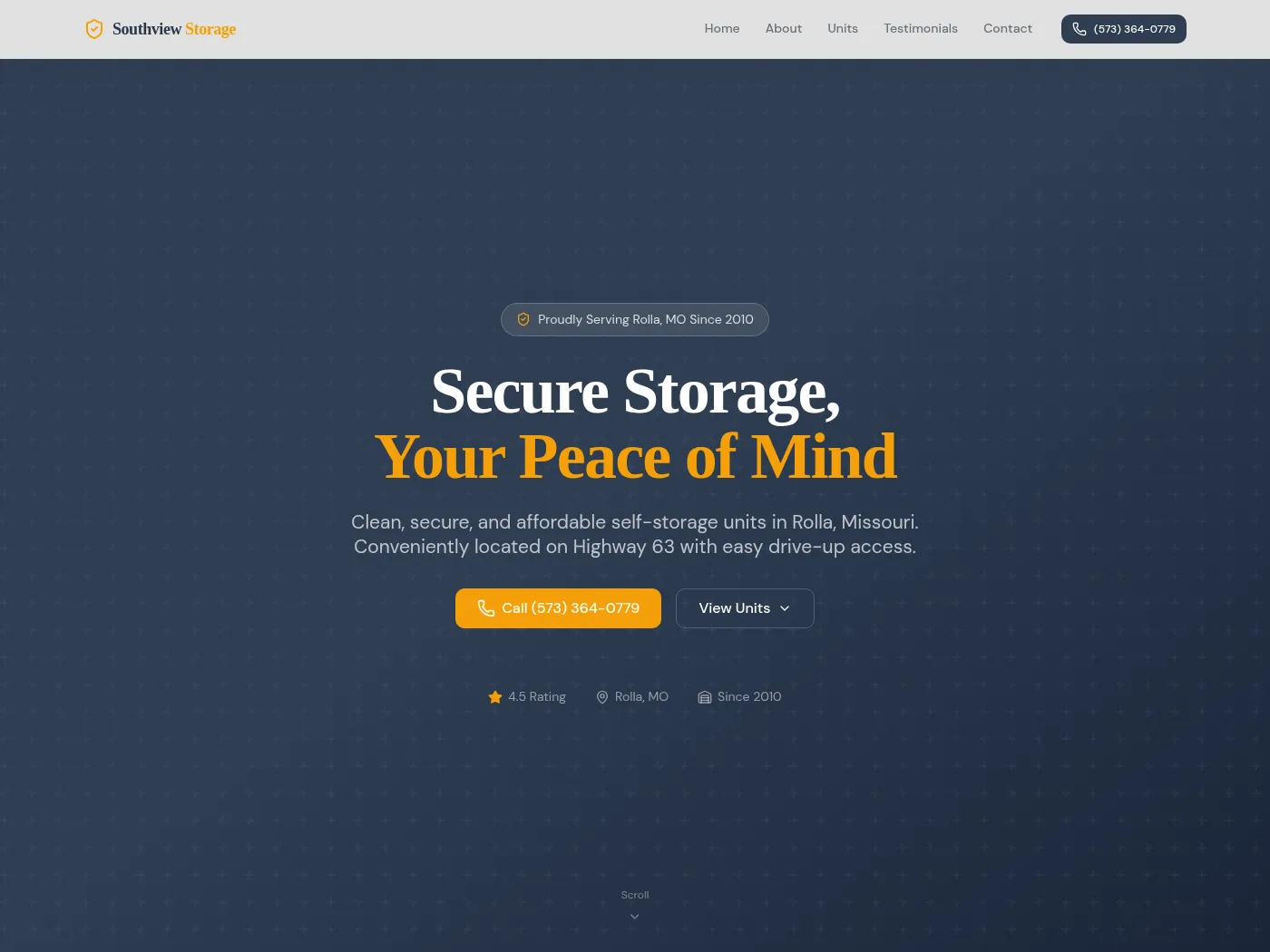 Southview Storage Website
